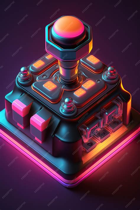 premium ai image futuristic colorful neon gaming controllers