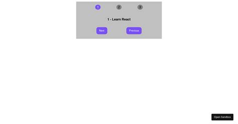 Steps Codesandbox