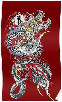 Yakuza Dragon Tattoo Poster Dragon Tattoo Art Dragon Tattoo Poster
