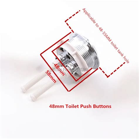 Inside Diameter 48mm Toilet Push Buttons Dual Push Button Toilet Flush Suitable For Water Tank