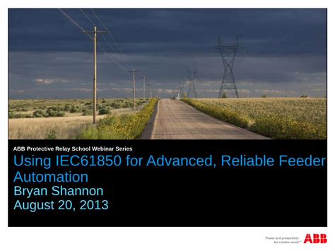 pdf abb protective relay school webinar series using iec61850