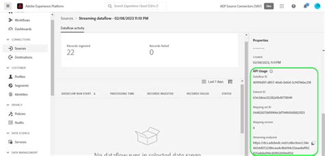 Create A Source Connection And Dataflow In The Ui Adobe