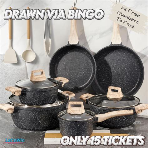 15 Piece Pan Set Or Cash Only 15 Tickets Two Free Tickets To Find