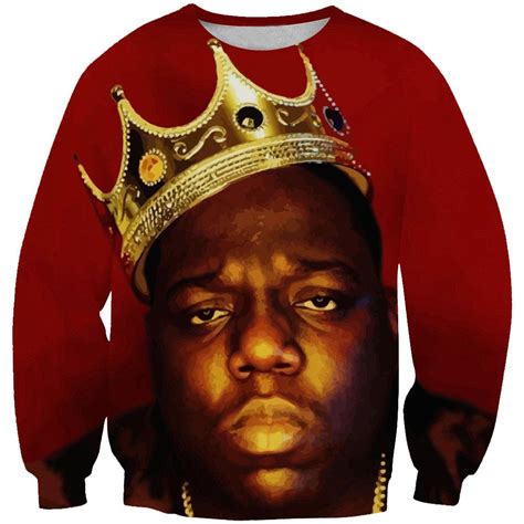 King Biggie Hoodie Notorious Smalls Pullover Red Hoodie Anime Hoodie Shop