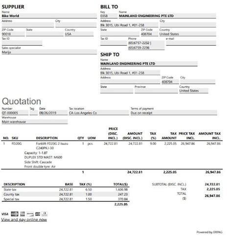 custom fields printout erpag