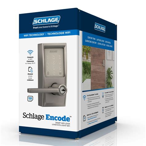 Schlage Encode Smart Wifi Latitude Lever With Century Trim Rated Aaa