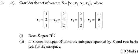 solved a consider the set of vectors s {v1 v2 v3 v4}