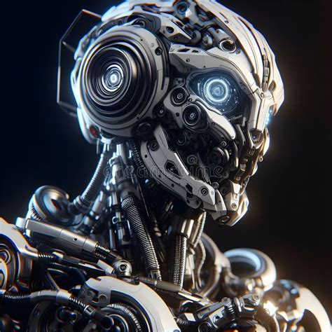 A Sentinel Robot With High Details And Saturation Stock Illustration