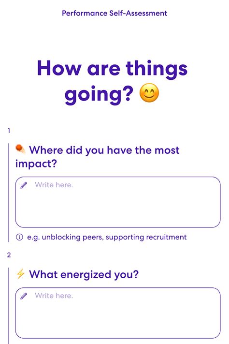 Performance Self Assessment