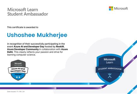 Participated In Azure Ai And Developers Day Session Ushoshee Mukherjee