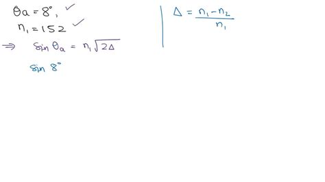 SOLVED For A Multimode Step Index Fiber The Refractive Indices Of The Core And Cladding Are