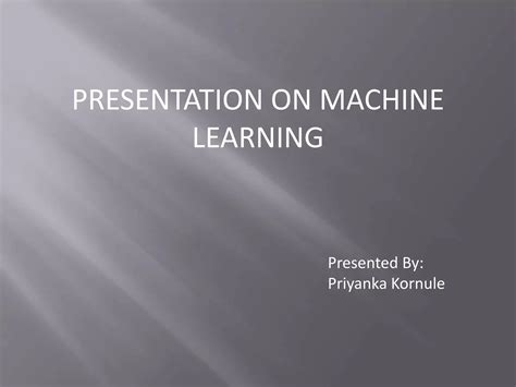machine learning pptx