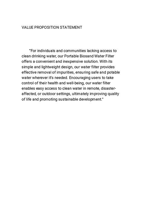 Vps Notes Value Proposition Statement For Individuals And Communities Lacking Access To