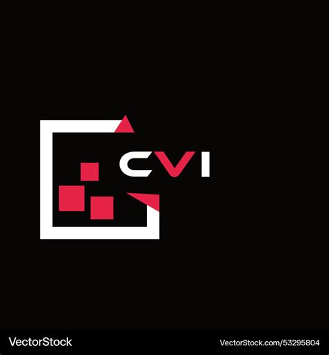 Cvi Creative Minimalist Letter Logo Unique Vector Image