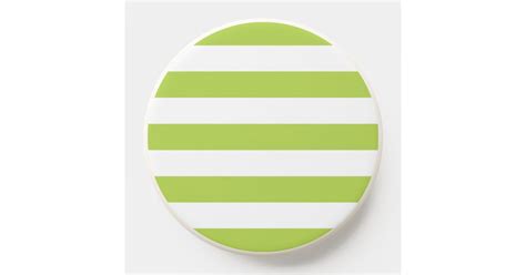 Green Stripes White Stripes Striped Pattern Popsocket Zazzle