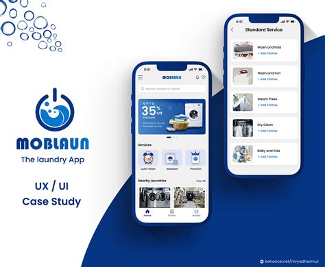 MobLaun | The Laundry app | UX UI Case Study on Behance