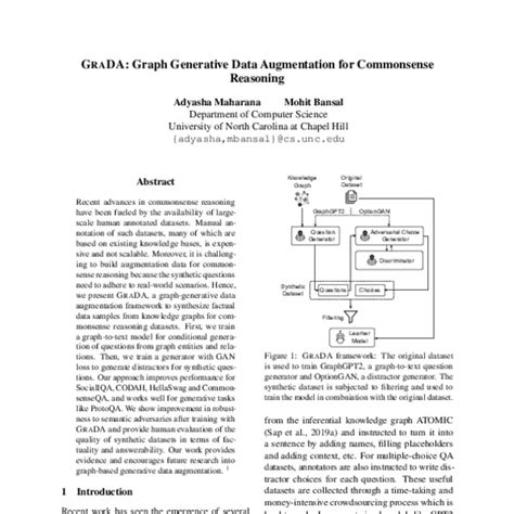 Grada Graph Generative Data Augmentation For Commonsense Reasoning