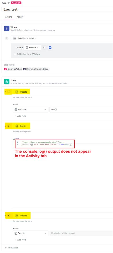 Script Action Is Not Executed When It Exists In A Rule With Other Actions Bugs And Issues