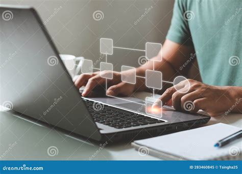 Automation And Optimization Concept Optimise Business Process Workflow Development Stock Image
