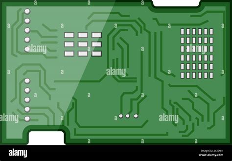 Microchip Microcontroller Cartoon Vector Illustration Stock Vector
