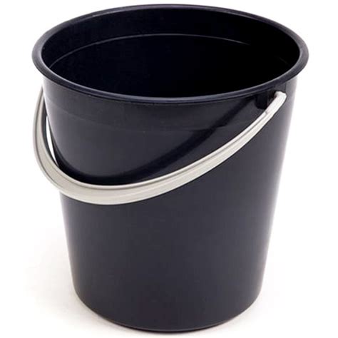 Ведро пластиковое 10 л. без крышки цвет черный