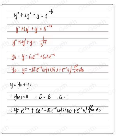 solved statement a find the solution of the differential equation y
