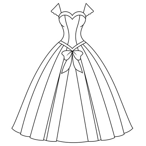 Princess Gown Coloring Pages