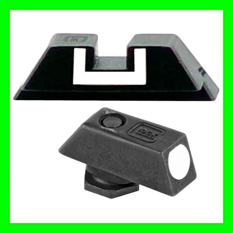 Glock Steel Front And Rear Steel Sight Set Oem Factory Fit 17 19 22 23