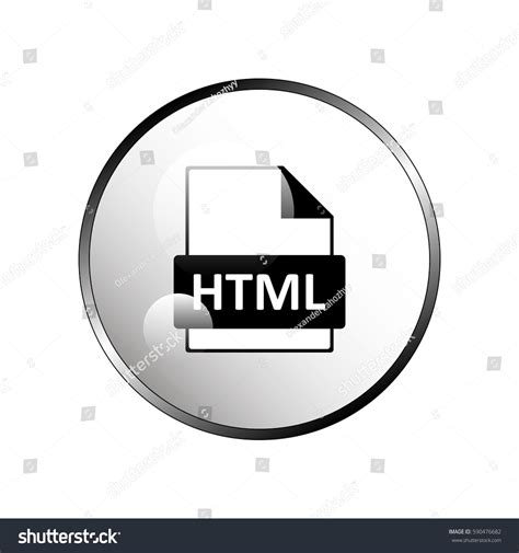 Html File Extension Icon Stock Vector Royalty Free 590476682