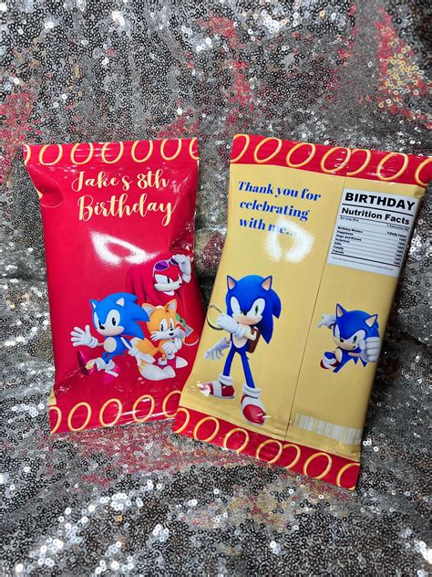 Sonic Customized Chip Bags Etsy In 2024 Chip Bags Funfetti Cake Pops Chips