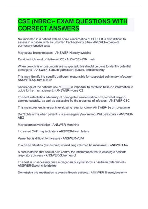 cse nbrc exam questions with correct answers cse stuvia us
