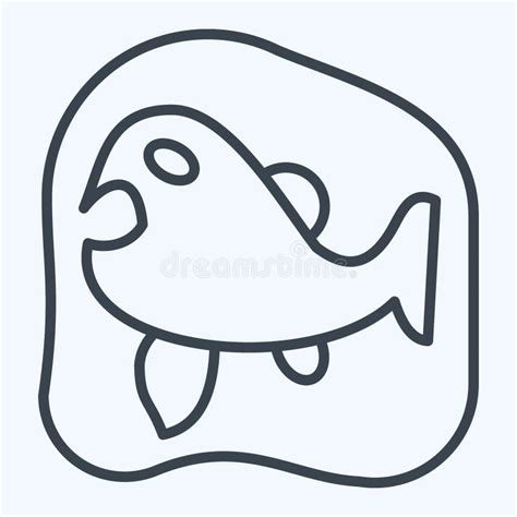 Icon Fossil Related To Prehistoric Symbol Line Style Simple Design Editable Stock