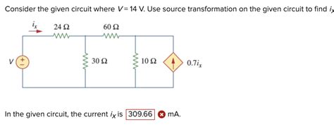 Solved Consider The Given Circuit Where V V Use Source Chegg
