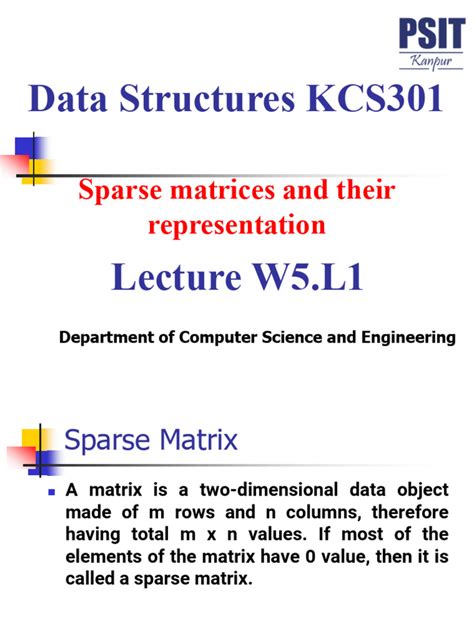 Sparse Matrix Pdf