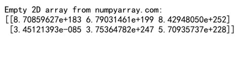 Numpy创建空二维数组：高效数据处理的基础极客教程