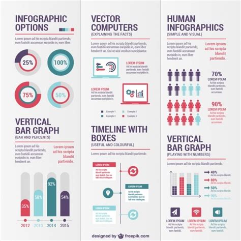다양한 인포 그래픽 무료 벡터