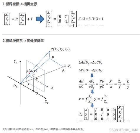世界坐标系、相机坐标系和图像坐标系的转换相机标定完成后怎么将图片上的坐标转换成世界坐标opencv Csdn博客