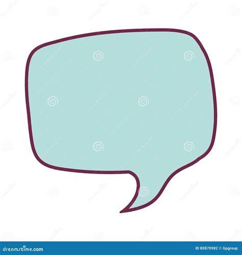 Silhouette Rounded Rectangle Callout For Dialogue Background Blue Stock Vector Illustration Of