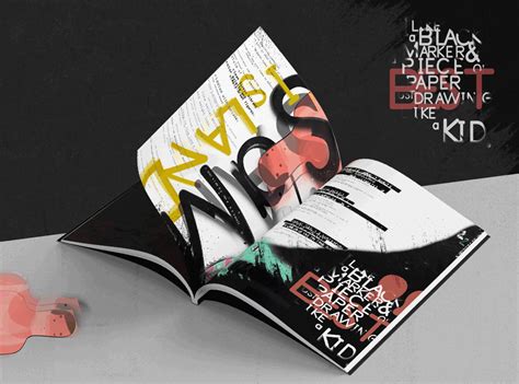 Magazine Interview Layout Design Grunge Style Behance