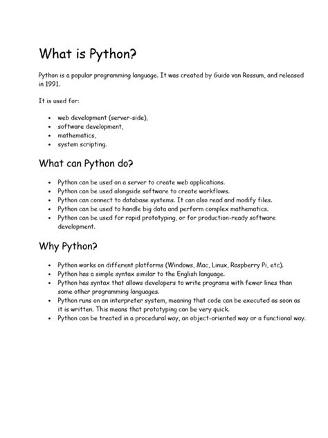 What Is Python Introduction Pdf Data Type Integer Computer Science