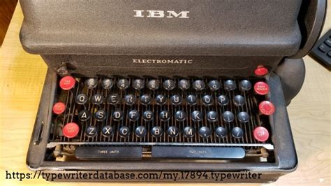 1946 IBM Model 04 Executive On The Typewriter Database