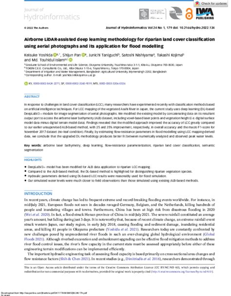 Pdf Airborne Lidar Assisted Deep Learning Methodology For Riparian Land Cover Classification
