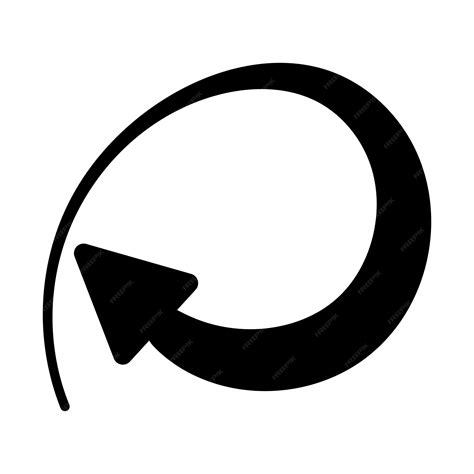 Premium Vector Simple Black Rounded Arrow Vector Icon Different Line Width