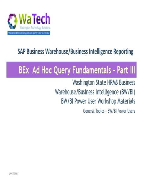 bex adhoc query fundamentals pdf business intelligence hierarchy