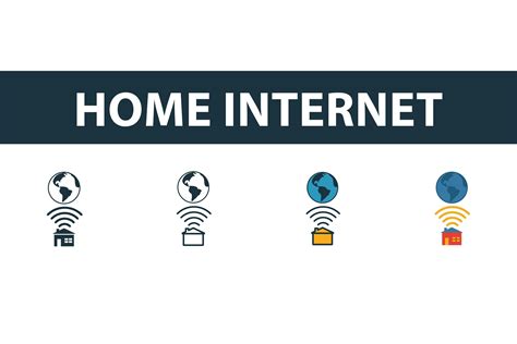 Home Internet Icon Set Graphic By Aimagenarium · Creative Fabrica