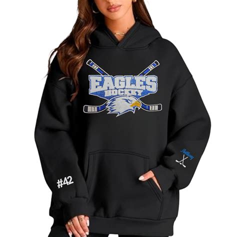 Becker Big Lake Hockey ️ Glitter Applique Oversized Pullover Hoodie
