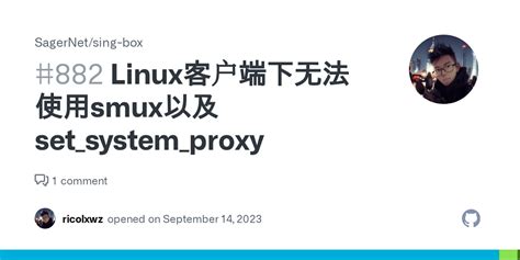 linux客户端下无法使用smux以及set system proxy · issue 882 · sagernet sing box