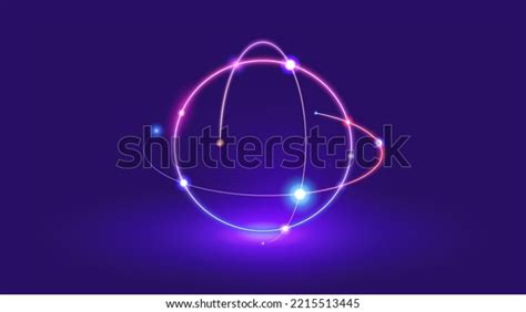 Global Tech Connection Science Circular Neon Stock Vector Royalty Free 2215513445 Shutterstock