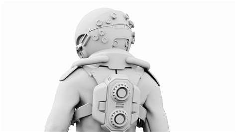 Cyber Astronaut C Rigged For Unreal Engine Unity Mixamo Cgtrader