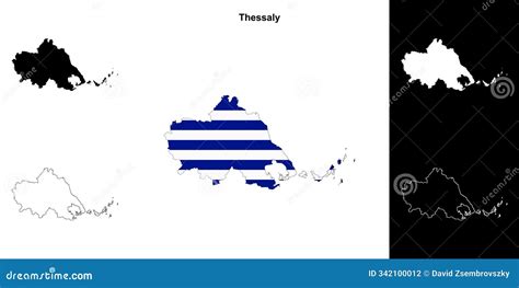 Thessaly Outline Map Stock Illustration Illustration Of Silhouette